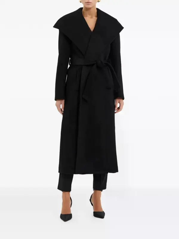 Rebecca Vallance Bower Belted Coat - Black
