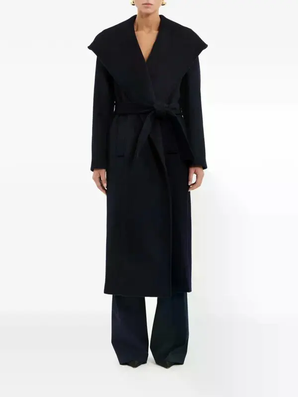 Rebecca Vallance Bower Belted Wool Coat - Blue