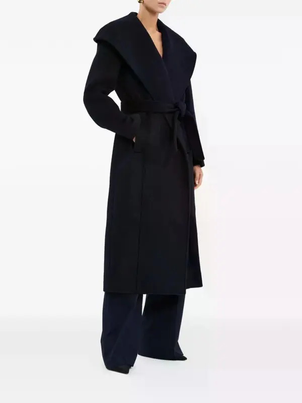 Rebecca Vallance Bower Belted Wool Coat - Blue