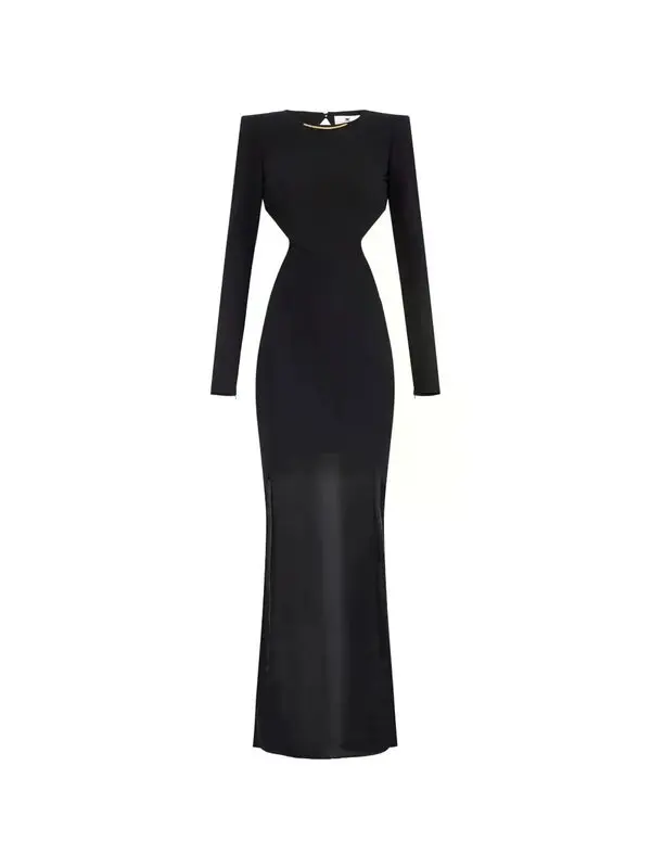 Elisabetta Franchi Cut-out Train Asymmetric Dress - Black