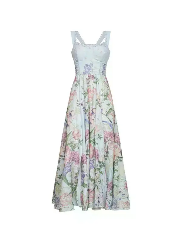 Charo Ruiz Ibiza Crissy Floral-print Midi Dress - Blue