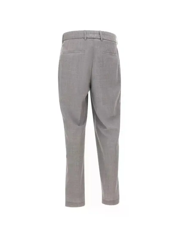 BOSS Virgin Wool Trousers - Grey