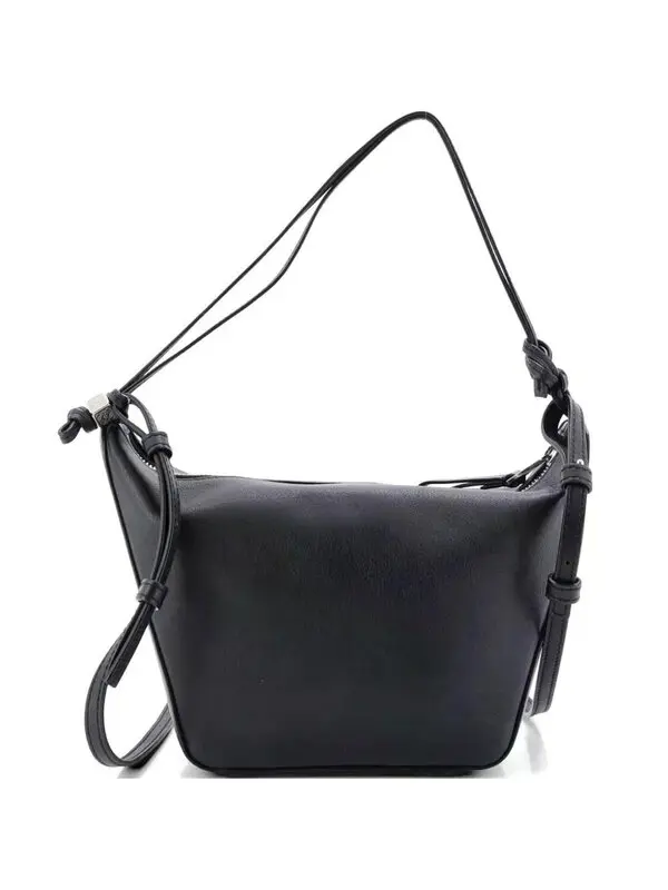 Loewe Hammock Hobo Leather Mini Crossbody Bag - Black