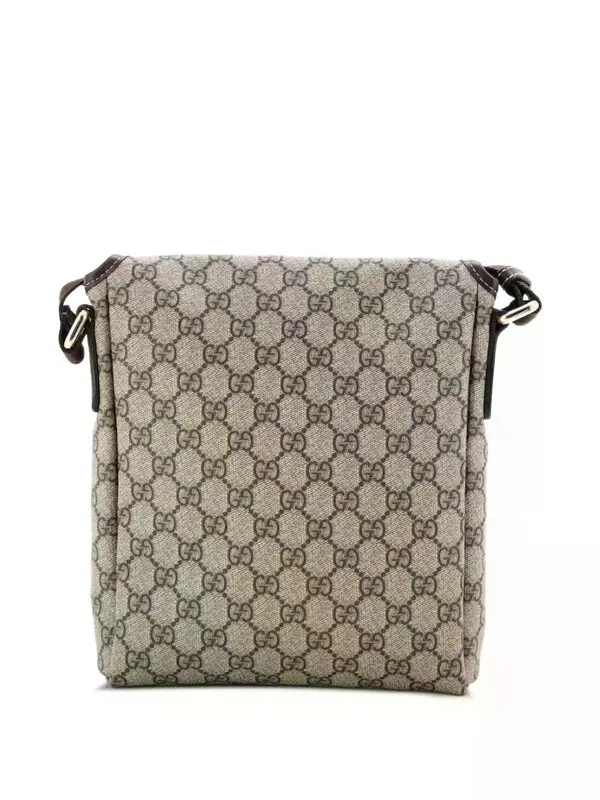Gucci Flap Messenger Gg Coated Canvas Small Crossbody Bag - Brown