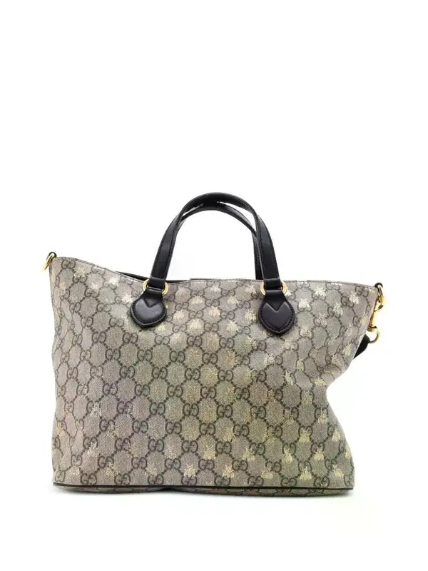 Gucci Convertible Soft Printed Gg Coated Canvas Small Tote Bag - Brown