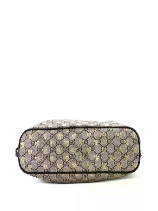 Gucci Convertible Soft Printed Gg Coated Canvas Small Tote Bag - Brown