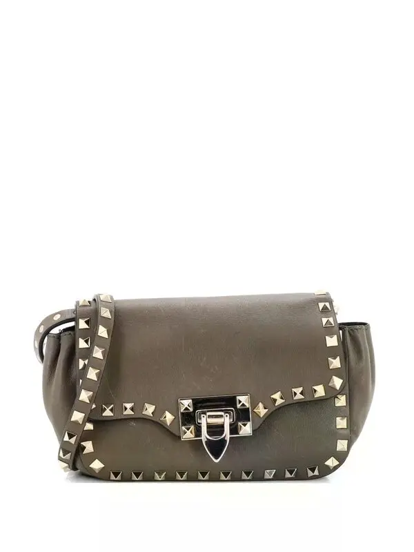 Valentino Garavani Rockstud Flip Lock Flap Bag - Green