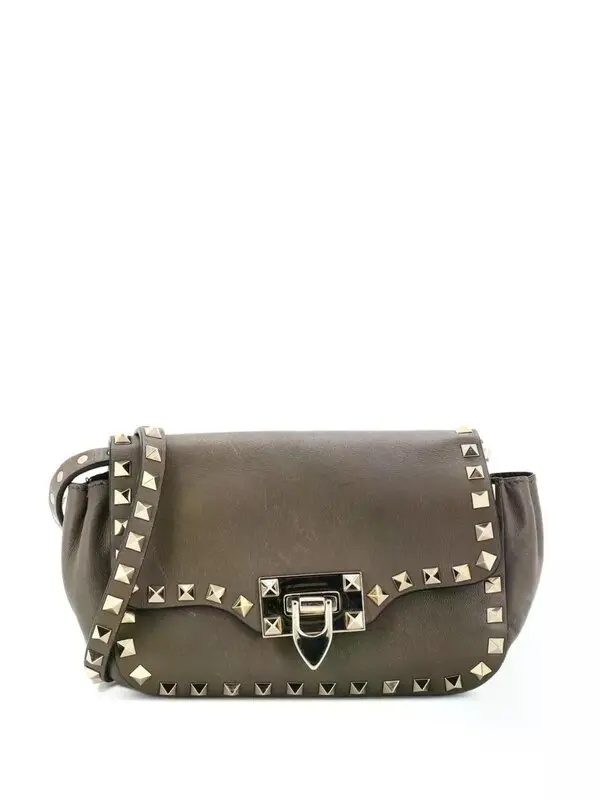 Valentino Garavani Rockstud Flip Lock Flap Bag - Green