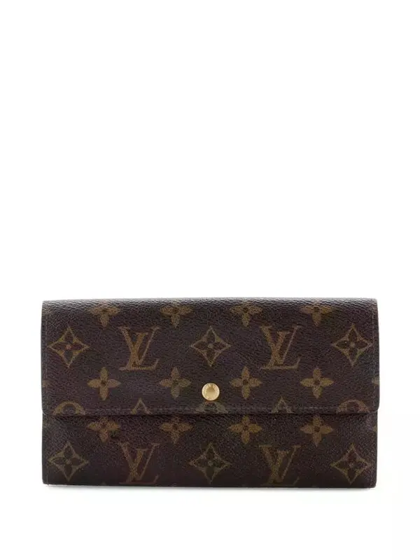 LOUIS VUITTON Vintage Sarah Wallet Monogram Canvas Small Wallets - Brown