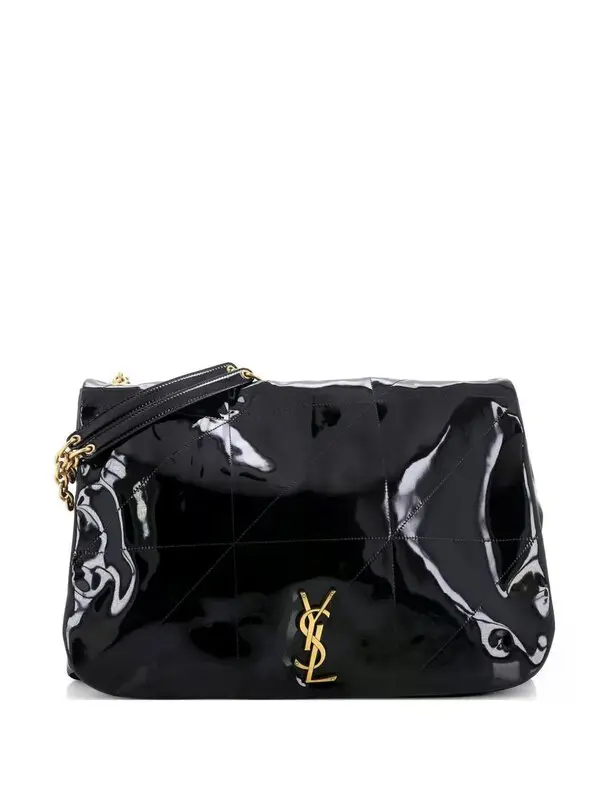 Saint Laurent Jamie 4.3 Quilted Patent Large Shoulder Bag - Black
