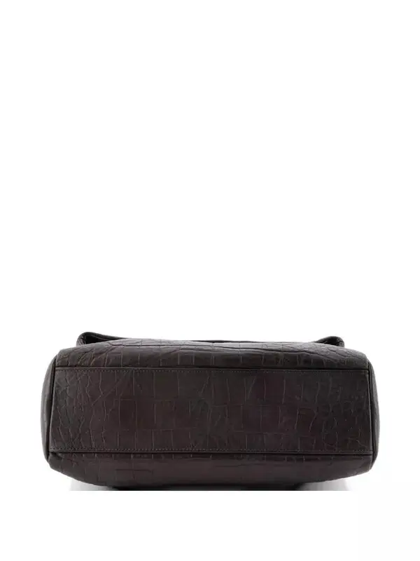 Saint Laurent West Hollywood Crocodile Embossed Leather Medium Shoulder Bag
