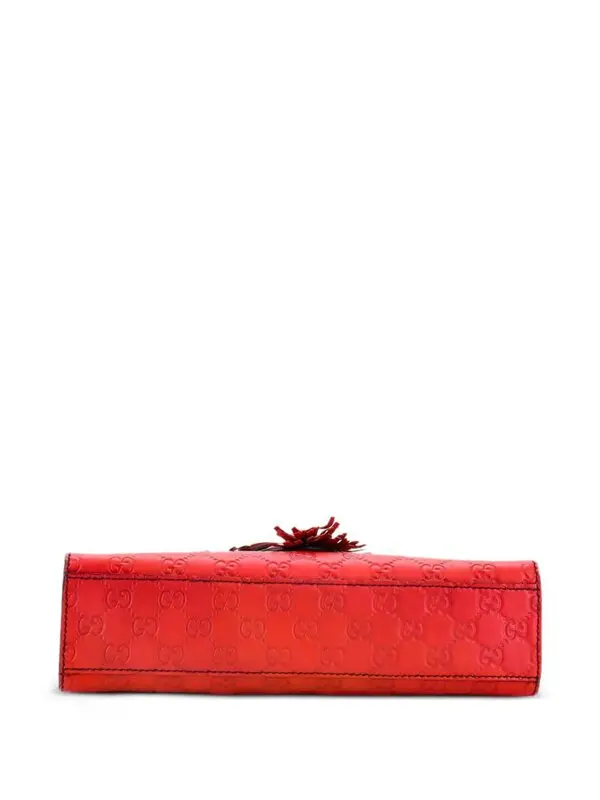 Gucci Emily Chain Flap Bag Sisma Leather Medium - Red