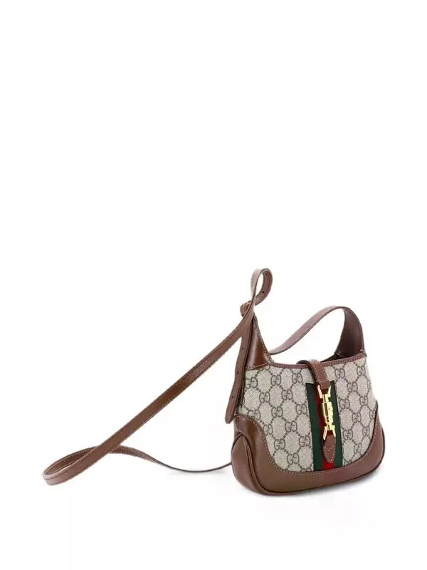 Gucci Jackie 1961 Gg Coated Canvas Mini Hobo Bag - Brown
