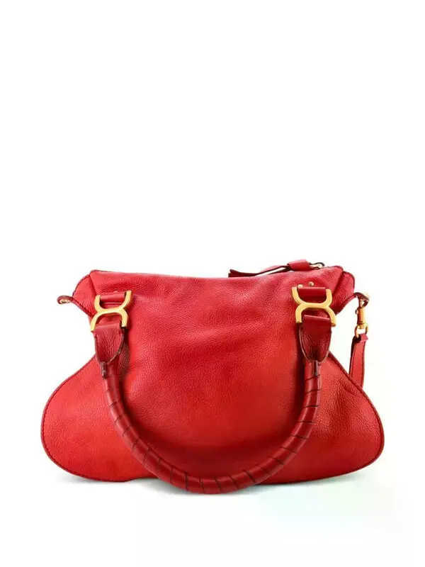 Chloé Marcie Leather Medium Satchel - Red