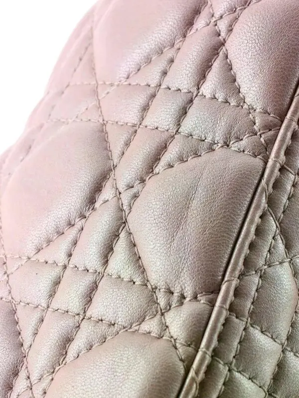 Dior Lady Medium Satchel Cannage Quilt Lambskin - Pink
