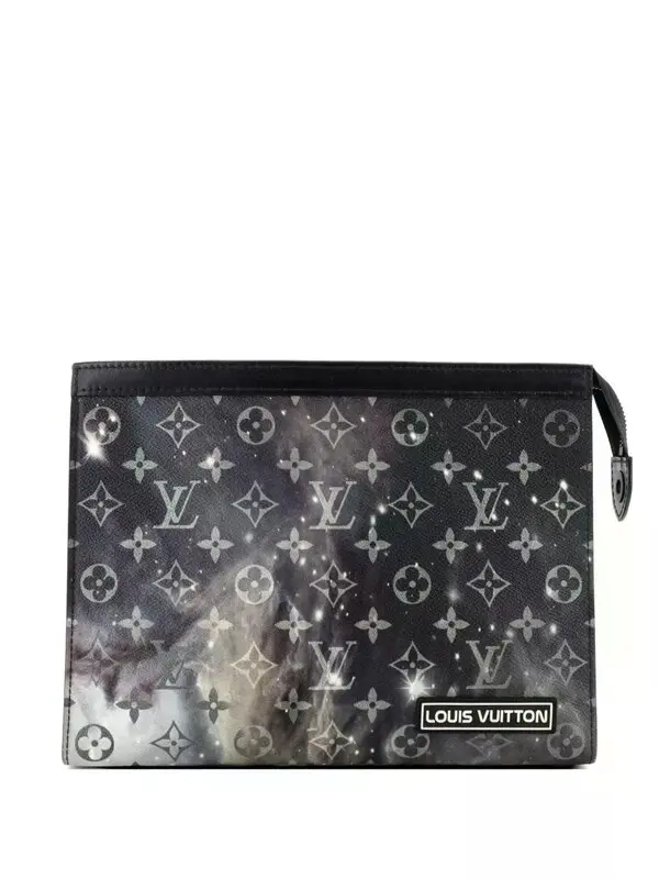 LOUIS VUITTON Pochette Voyage Limited Edition Monogram Galaxy Canvas Mm - Black