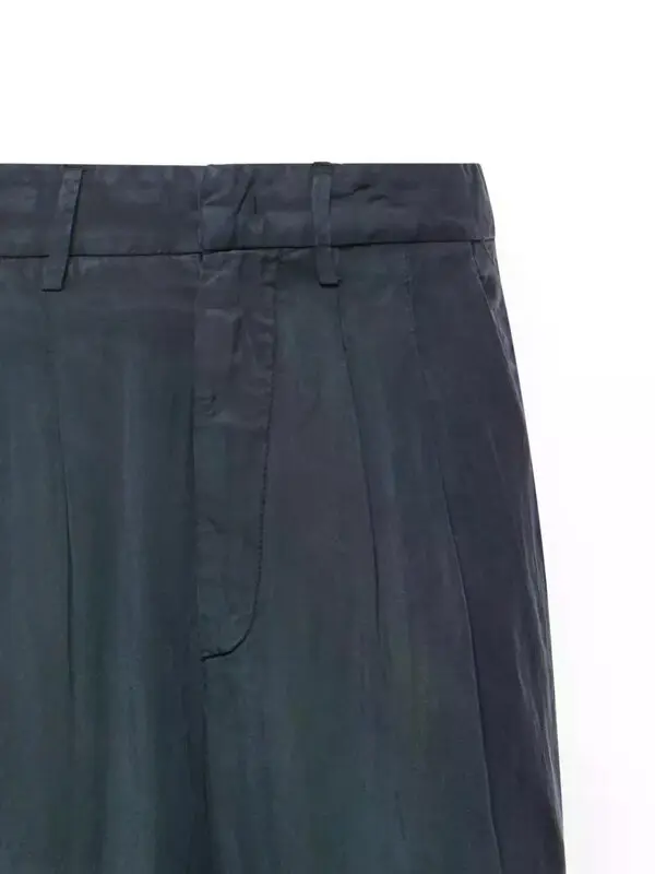 DONDUP Pleated Satin-finish Trousers - Blue