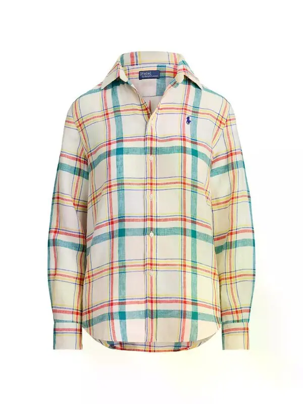 Polo Ralph Lauren Check-pattern Linen Shirt - White