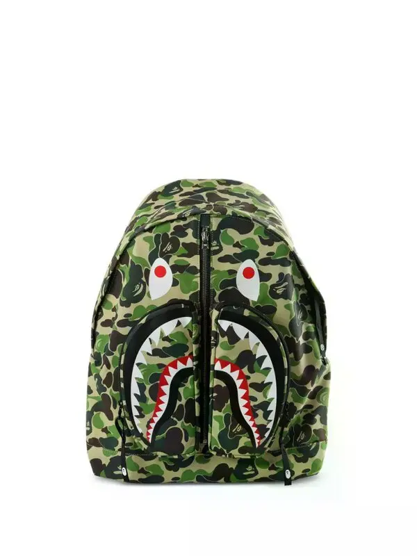 A BATHING APE Shark Camo Backpack - Green