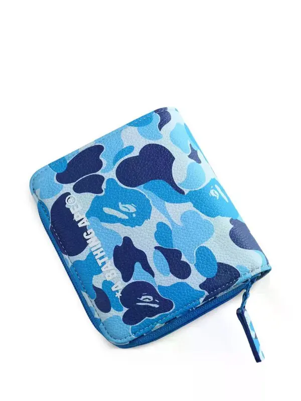 A BATHING APE Abc Camo Zip-around Wallet - Blue