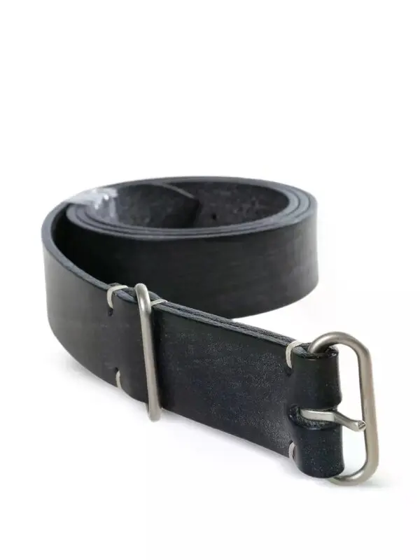 MARGARET HOWELL Buckle-fastening Leather Belt - Black