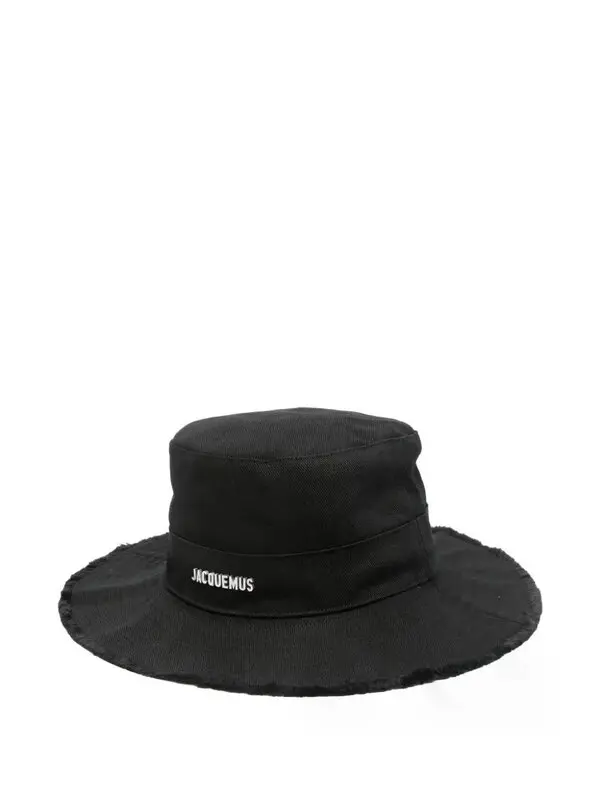 Jacquemus Artichaut Frayed Bucket Hat - Black