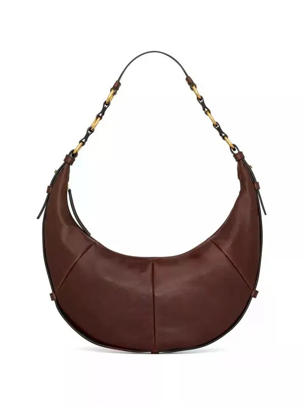 Saint Laurent Saharienne Leather Shoulder Bag - Brown