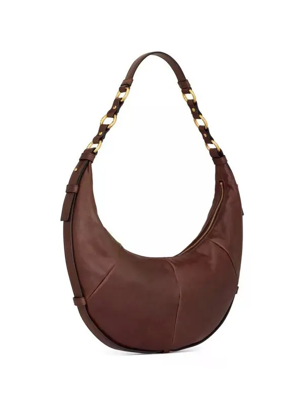 Saint Laurent Saharienne Leather Shoulder Bag - Brown