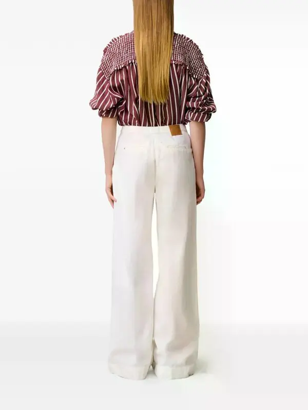Claudie Pierlot Buttoned Straight-leg Jeans - White