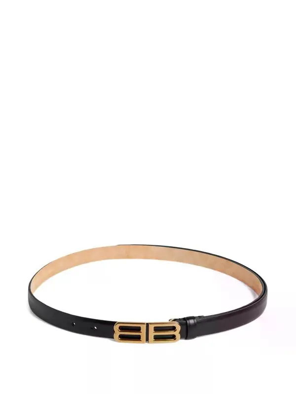 Balenciaga Bolero Bb Leather Belt - Black