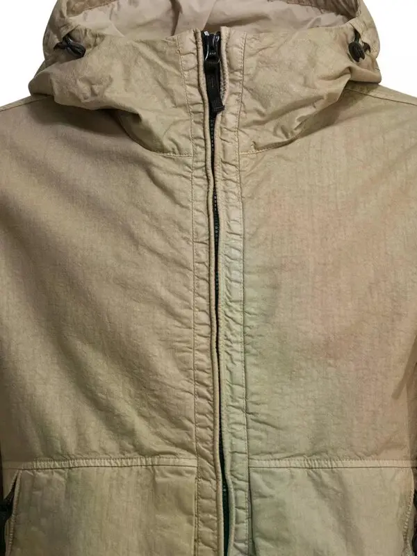 Stone Island Logo-patch Hooded Coat - Neutrals