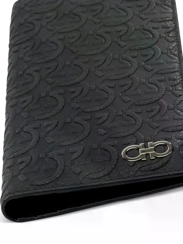 FERRAGAMO Gancini Embossed-leather Cardholder