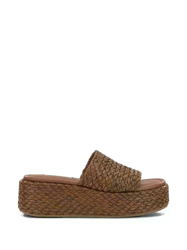 Casadei Suncity Woven Platform Sandals - Brown
