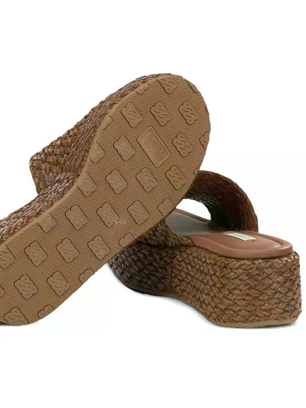 Casadei Suncity Woven Platform Sandals