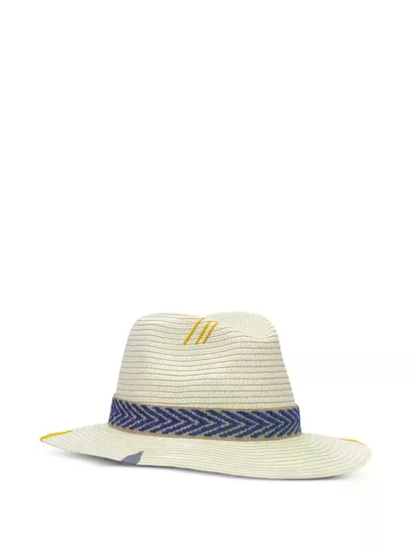 THE HAT GANG Embroidered Raffia Hat