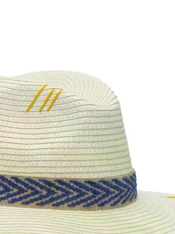 THE HAT GANG Embroidered Raffia Hat
