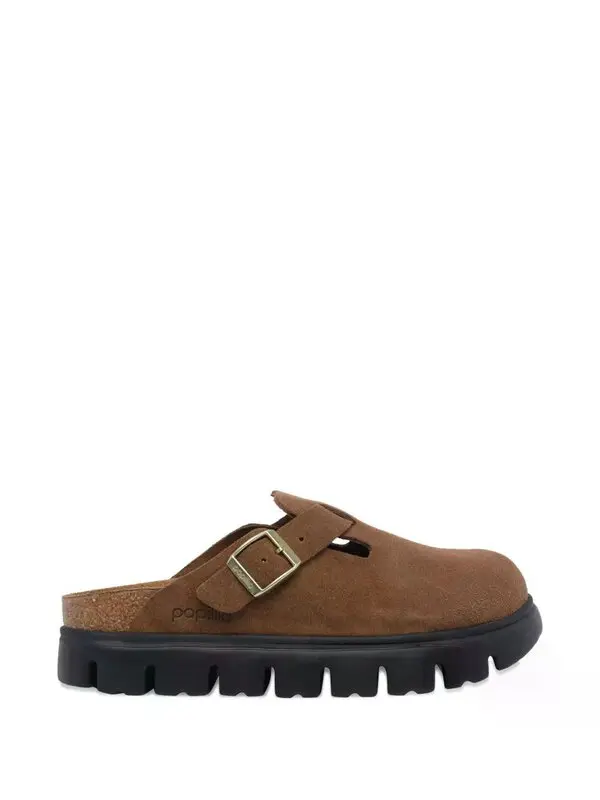 BIRKENSTOCK Boston Chunky Suede Mules - Brown