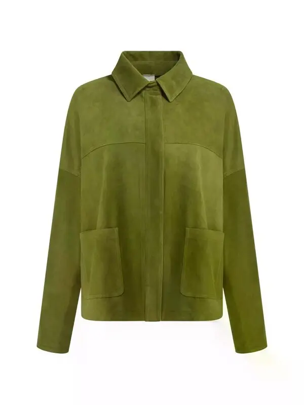 FURLING BY GIANI Suede Patch-pocket Jacket - Green
