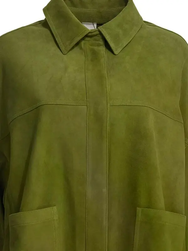FURLING BY GIANI Suede Patch-pocket Jacket - Green