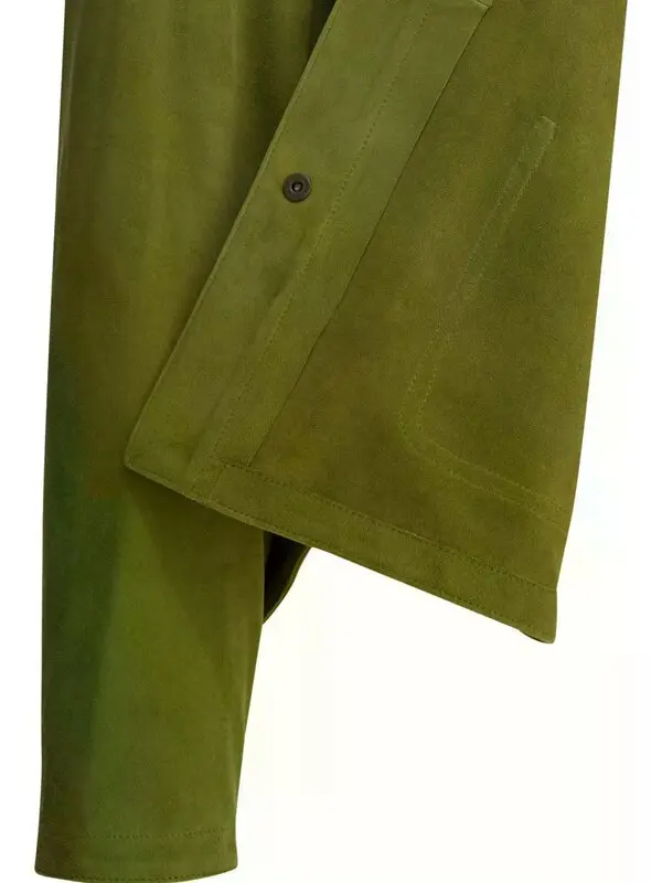 FURLING BY GIANI Suede Patch-pocket Jacket - Green