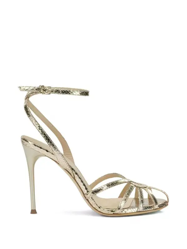 SERGIO LEVANTESI Raykav6 Snakeskin-effect Strappy Sandals