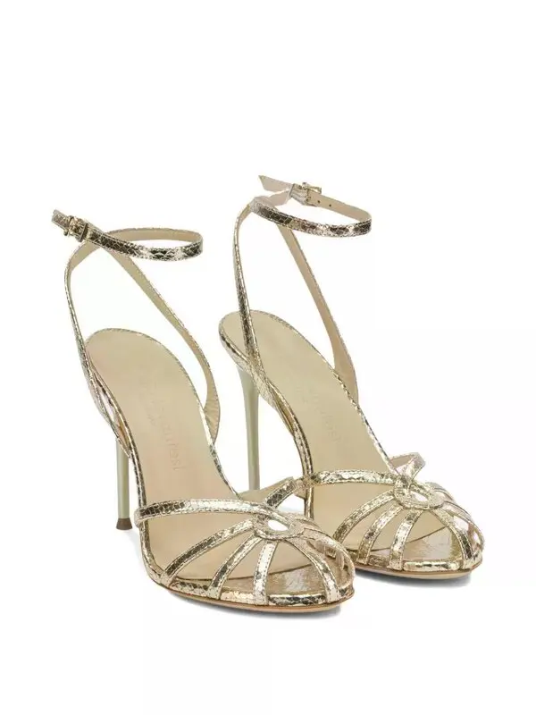 SERGIO LEVANTESI Raykav6 Snakeskin-effect Strappy Sandals