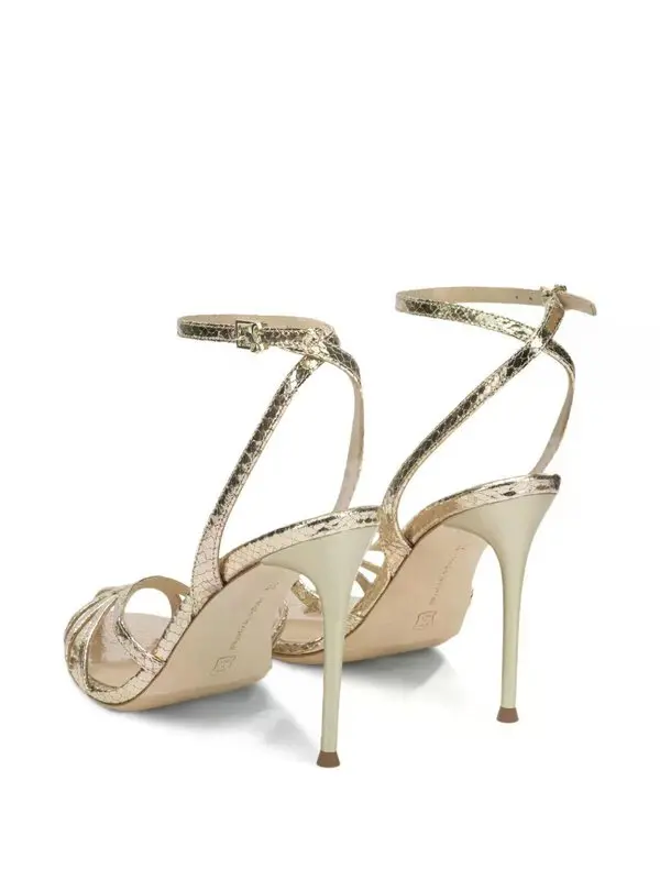 SERGIO LEVANTESI Raykav6 Snakeskin-effect Strappy Sandals