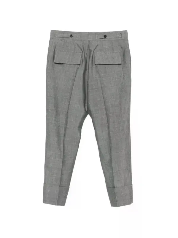SAPIO Pressed-crease Turn-up Trousers