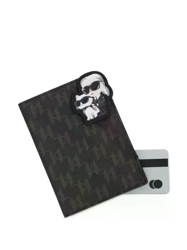 Karl Lagerfeld Ikon Monogram Passport Holder