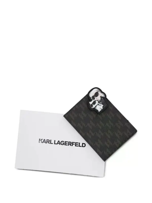 Karl Lagerfeld Ikon Monogram Passport Holder