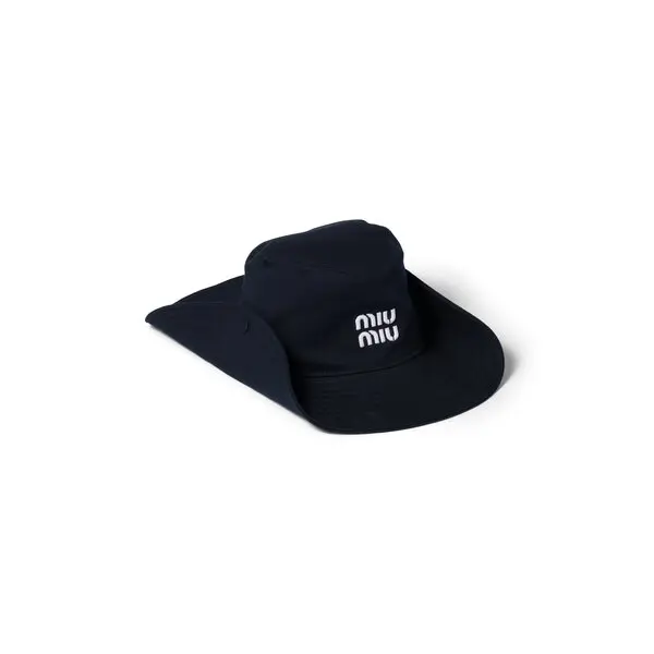 Miu Miu Drill Hat - Blue/white