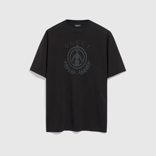 Gucci Cotton Jersey T-shirt With Print - Black