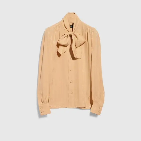 Gucci Interlocking G Chain Silk Jacquard Shirt - Beige