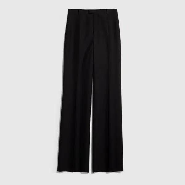 Gucci Linen Blend Regular Fit Pants - Black
